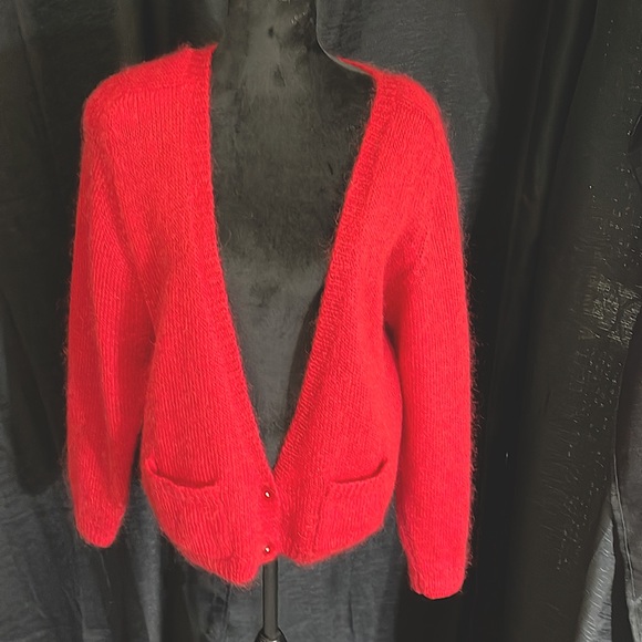 Source Unknown | Sweaters | Very Nice Wool Blend Cardigan Red No Labels ...